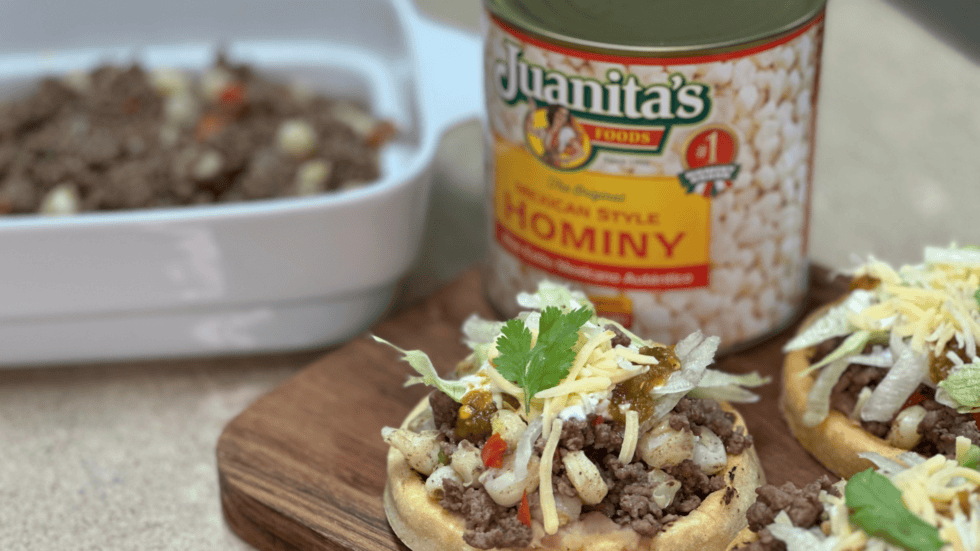 Hominy & Beef Sopes - #HominyWaysToShare