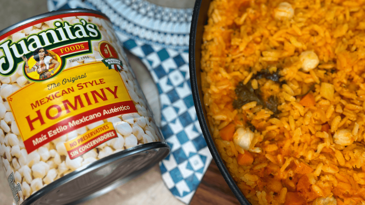 Red Rice with Hominy - #HominyWaysToShare